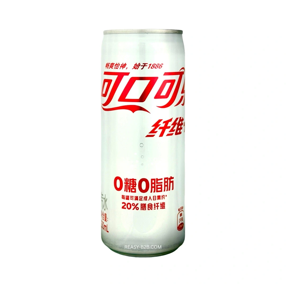 Coca Cola Fiber Plus White 330ml (China)